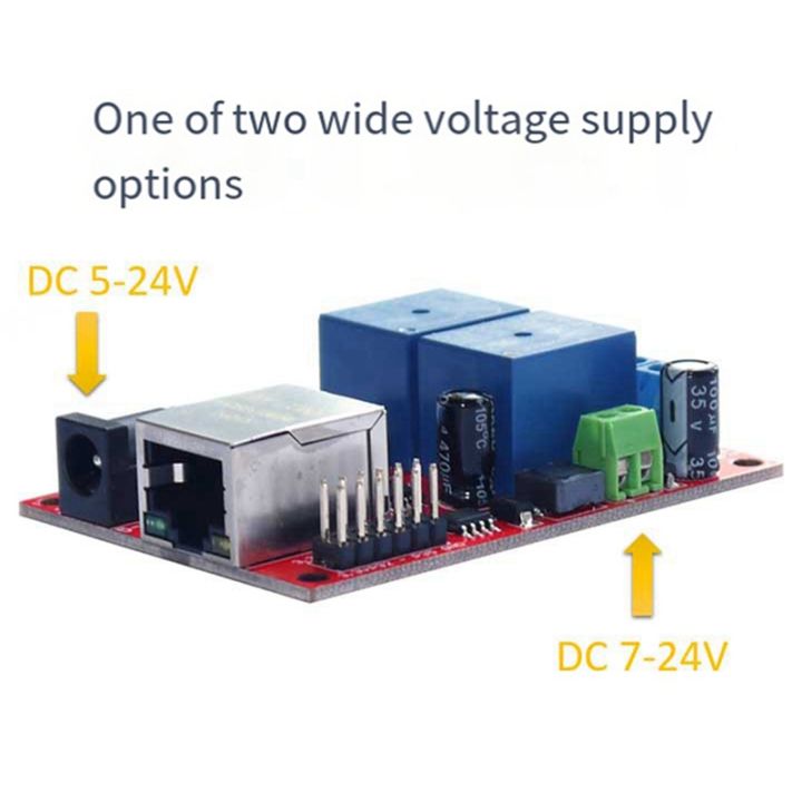 ReadyStock-LAN Ethernet 2 Way Relay Board Delay Switch /UDP Controller Module WEB Server ...