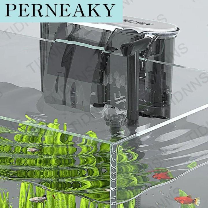 PERNEAKY Adjustable Flow Slim Aquarium Filter Waterfall Type Stay Clean ...