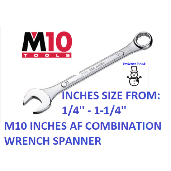 M10 TOOLS INCHES AF COMBINATION WRENCH SPANNER, 1/4-1-1/4'' INCHES ...