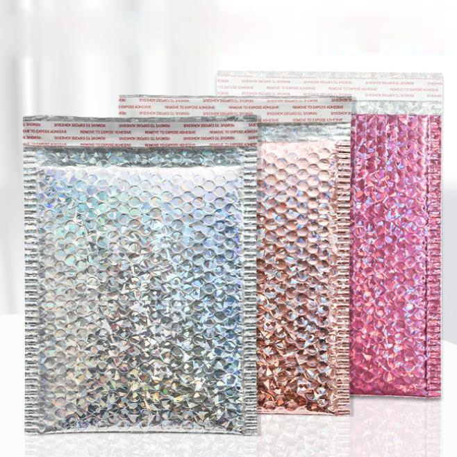 Avahome 1PCS Laser Metallic Bubble Envelope Packaging | Rose Gold ...