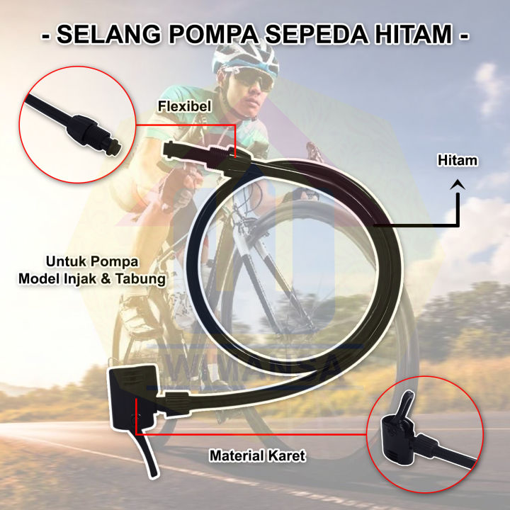 SELANG POMPA SEPEDA HITAM - SELANG KARET | Lazada Indonesia