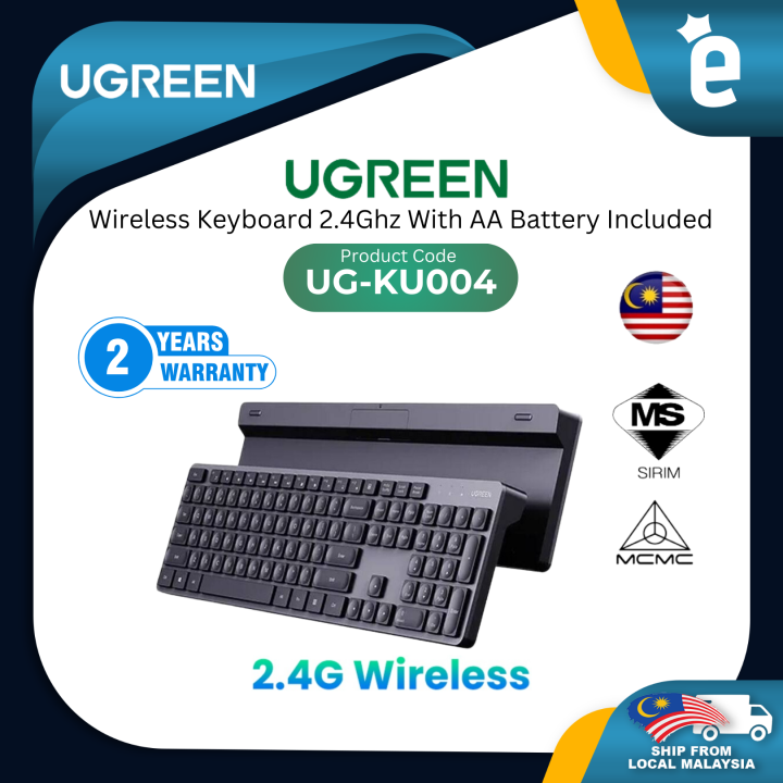 UGREEN UG-KU004-25322 WIRELESS KEYBOARD 2.4GHZ 104 KEYS CONCAVE KEYCAPS ...