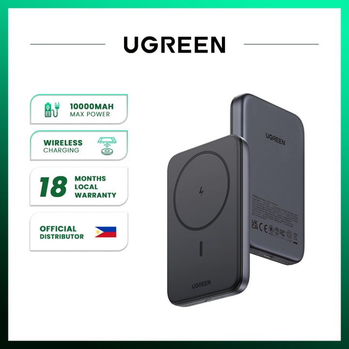 UGREEN 10000mAh 7.5W Magnetic Wireless Power Bank Space Gray - PH ...