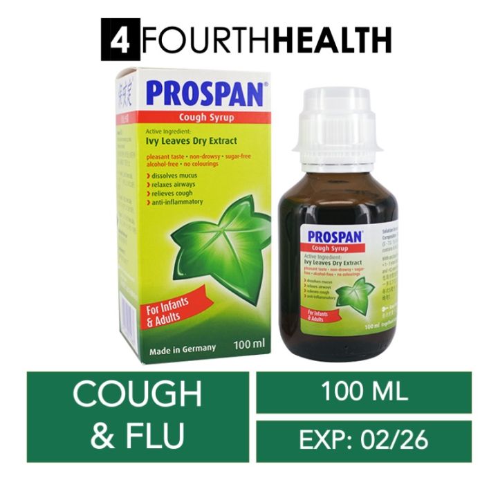 [EXP 02/26] Prospan Cough Syrup 100ml - sugar free & non-drowsy ...