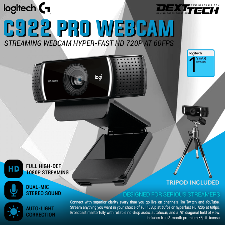 Logitech C922 Pro Stream WebCam | Lazada Indonesia