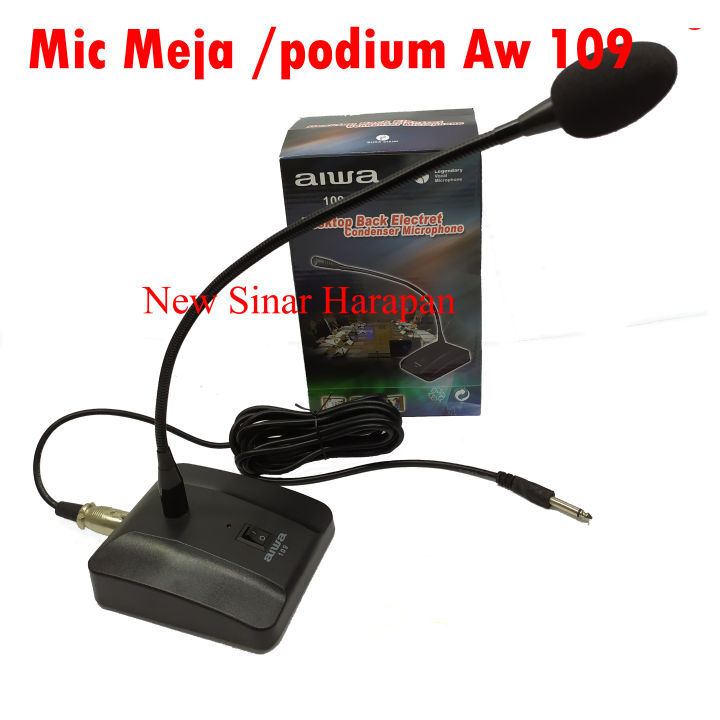 Mic Meja Aiwa AW 109 /Mic Podium Aiwa AW 109 | Lazada Indonesia