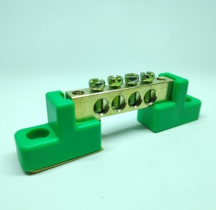 Terminal Kabel Blok Netral Block Ground 4 Pole M5 8x12 mm Kuningan ...