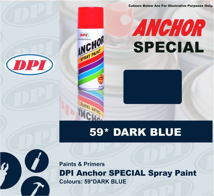 400 ML DPI SPECIAL COLORS Anchor Spray Paint [ Colours: 59* DARK BLUE ...