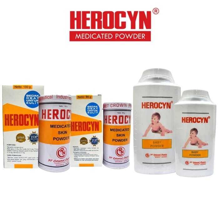 HEROCYN Powder Medicated Skin & Baby Powder | Lazada Indonesia