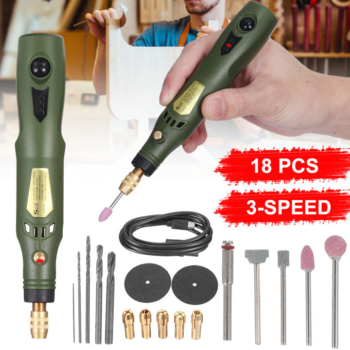Mini Electric Rotary Tools Engraving Carving Pen Polishing Machine 3 ...