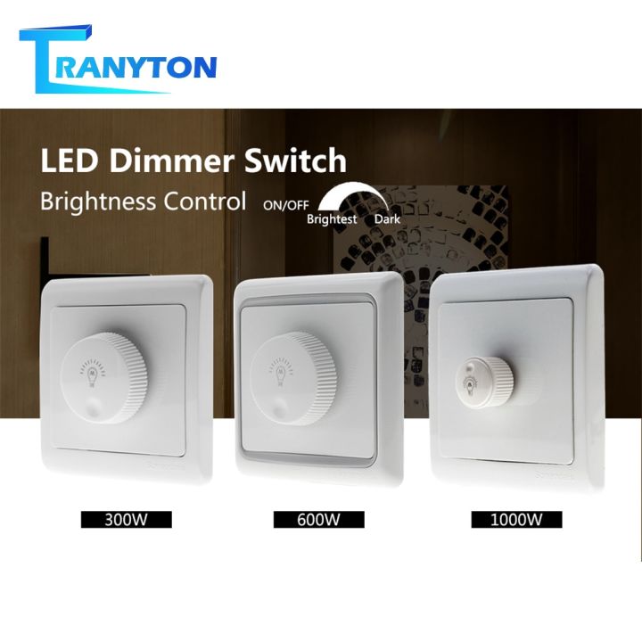 LED Dimmer Switch 220V 300W /600W /1000Wความสว่างDimmers Dimmableปรับ ...