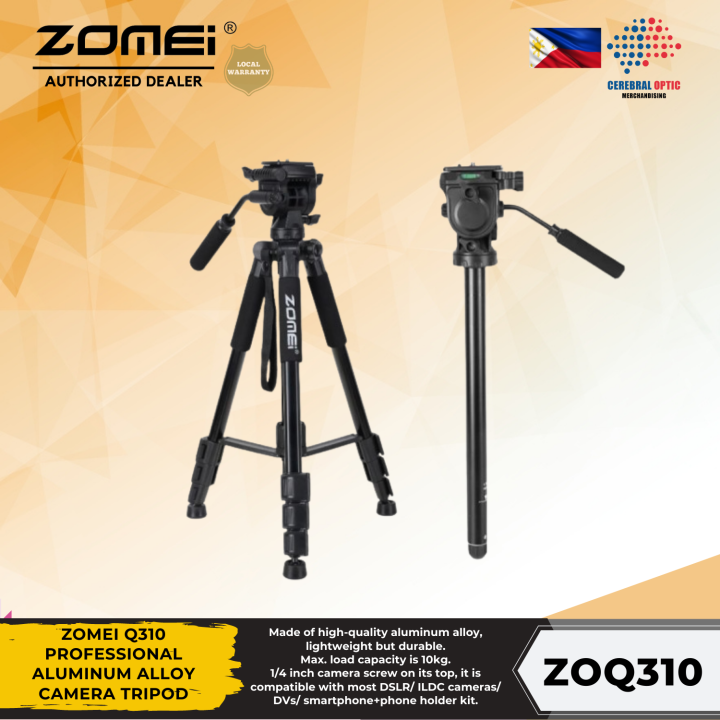 ZOMEI Q310 PROFESSIONAL ALUMINUM ALLOY CAMERA VIDEO TRIPOD - Cerebral Optic Merchandising ...