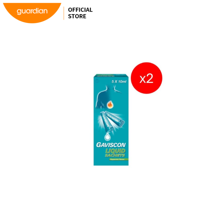 [Bundle of 2] Gaviscon Original Liquid Sachet 10ml x 5's (2x121095589 ...