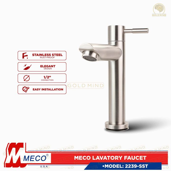Meco Stainless Lavatory faucet 1/2" | Lazada PH