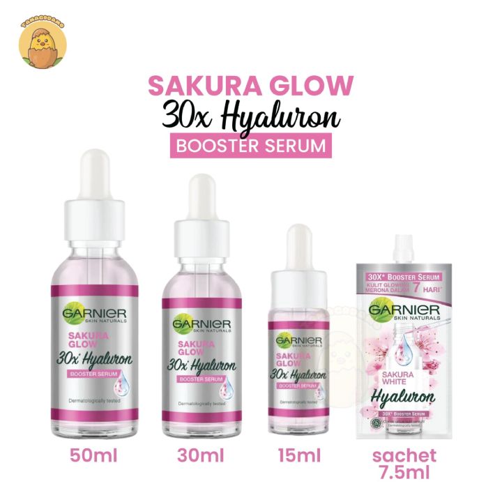GARNIER SAKURA WHITE HYALURON 30x BOOSTER SERUM 7.5ML 15ML 30ML | Lazada Indonesia