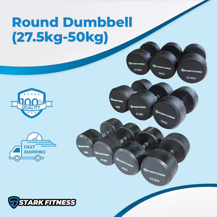 Stark Fitness Round Dumbbells (27.5kg - 50kg) Sold in Pairs | Lazada PH