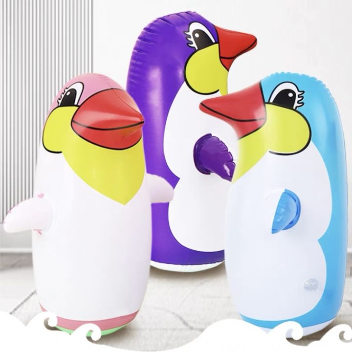 S/M/L Inflatable punching penguin inflable punching toy animal balloon ...