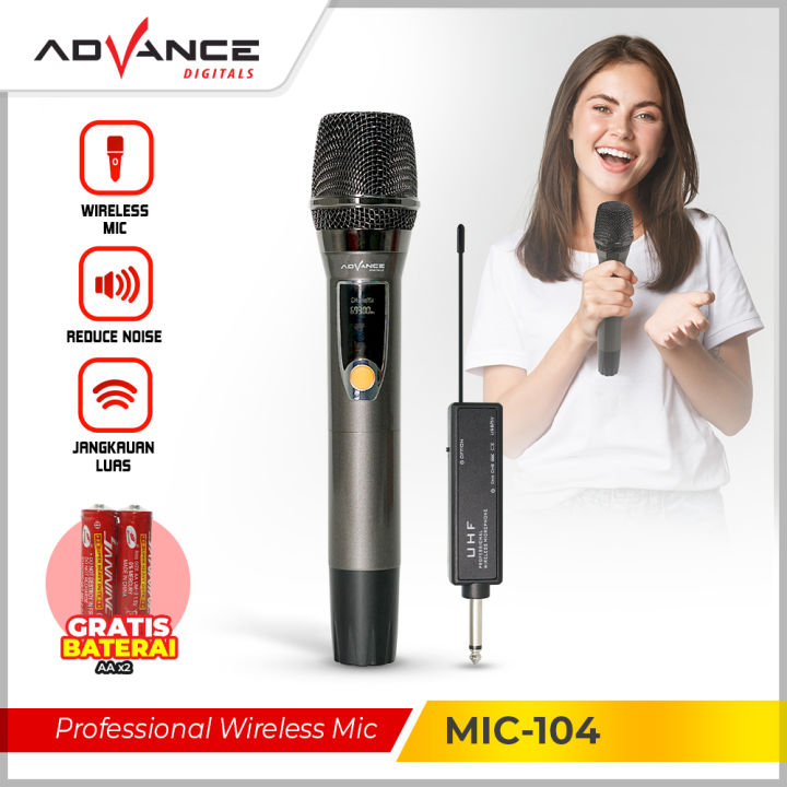 Advance Professional Mic Wireless MIC 104 / Mic tanpa kabel | Lazada ...
