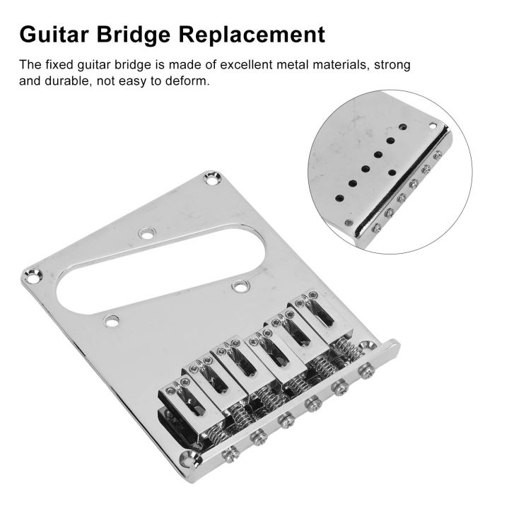 Fixed Guitar Bridge 5 Mounting Holes Saddle Bridges for TL Electric ...