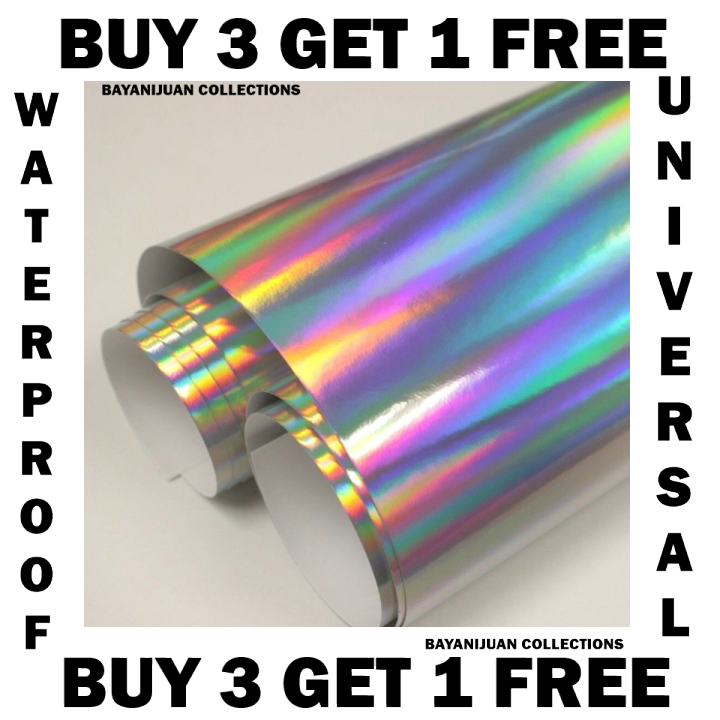 holographic sticker (buy 3 get 1 free) waterproof vinyl wrap decal car ...