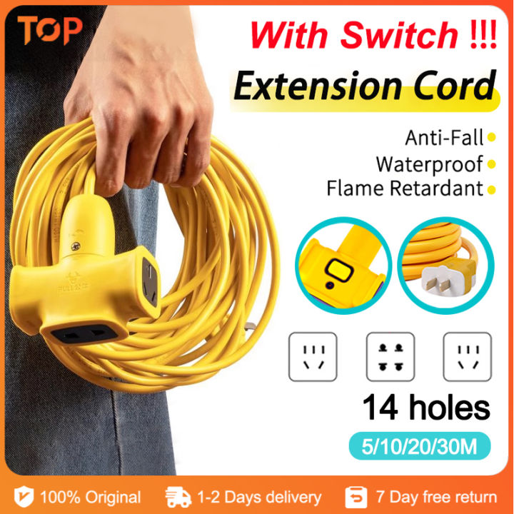 14 Holes Extension Wire Heavy Duty Extension Wire 5/10/20/30M Long ...