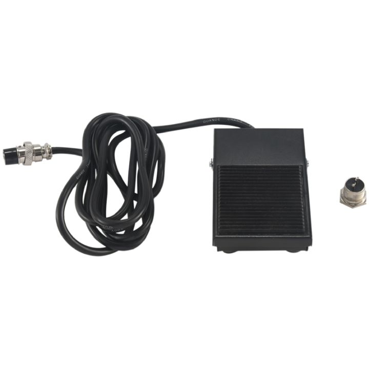 (BKSM) Hand Metal Foot Pedal Switch 1.8 Meters Cable 2 Pins Connector ...
