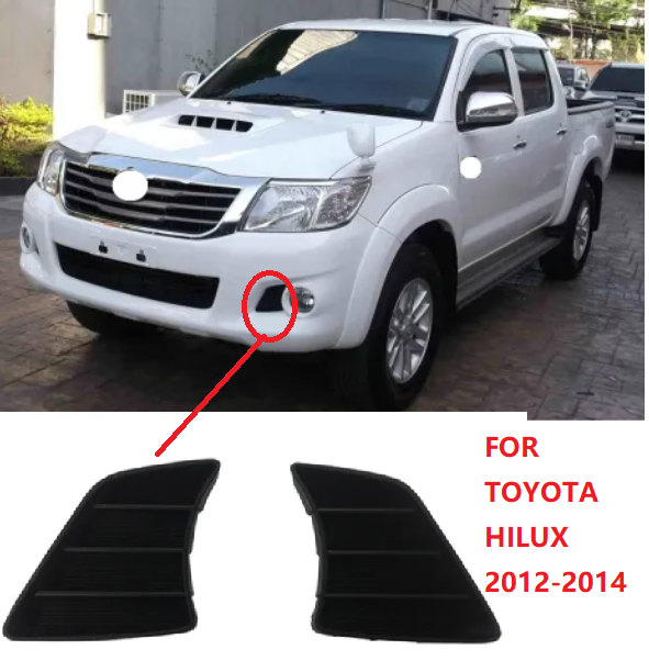 xuming 1PAIR Front Bumper Fog light Cover Hood Garnish For TOYOTA HILUX ...