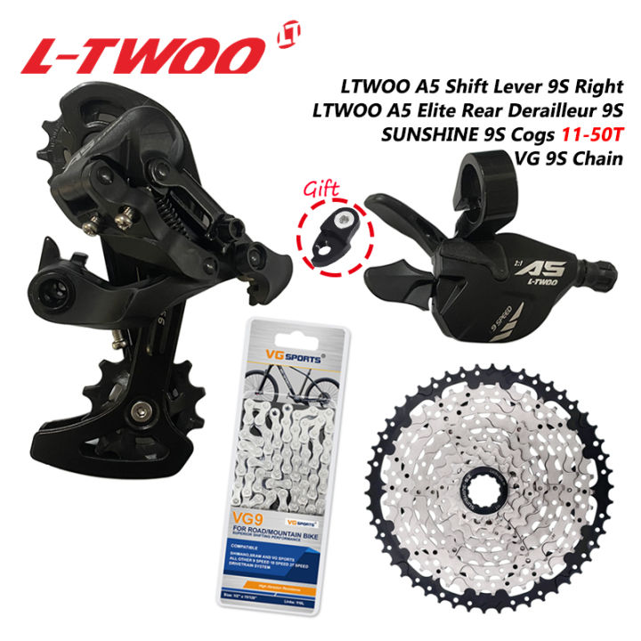 LTWOO A5 9 Speed Groupset Shfter RD Rear Derailleur VG Chain Sunshine Cogs 36 42 46 50T For MTB Shimano Compatible Rear Derailleur Shadow Rd With Slant Design Extended Long Cage Derailleur Lazada Laza...