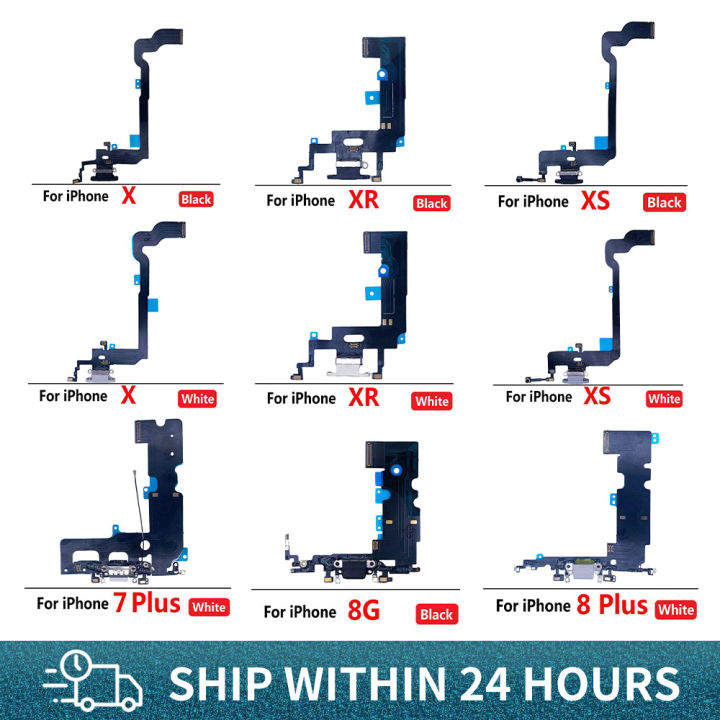 Charging Flex For iPhone X XS XR USB Charger Port Dock Connector With Mic Flex Cable | Lazada PH