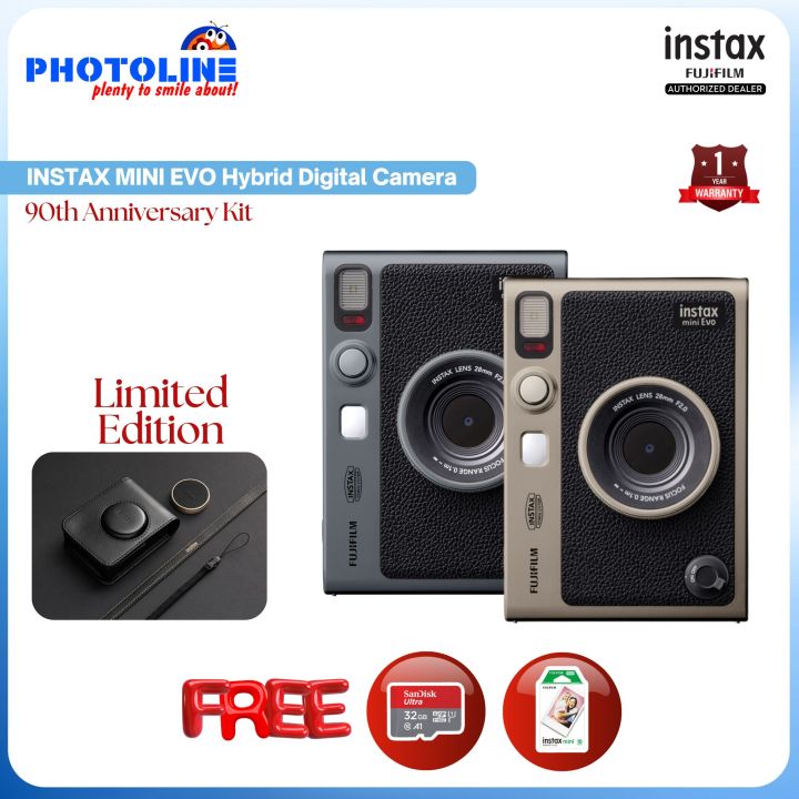 Fujifilm Instax Mini Evo Limited Edition Hybrid Instant Camera Bundle ...
