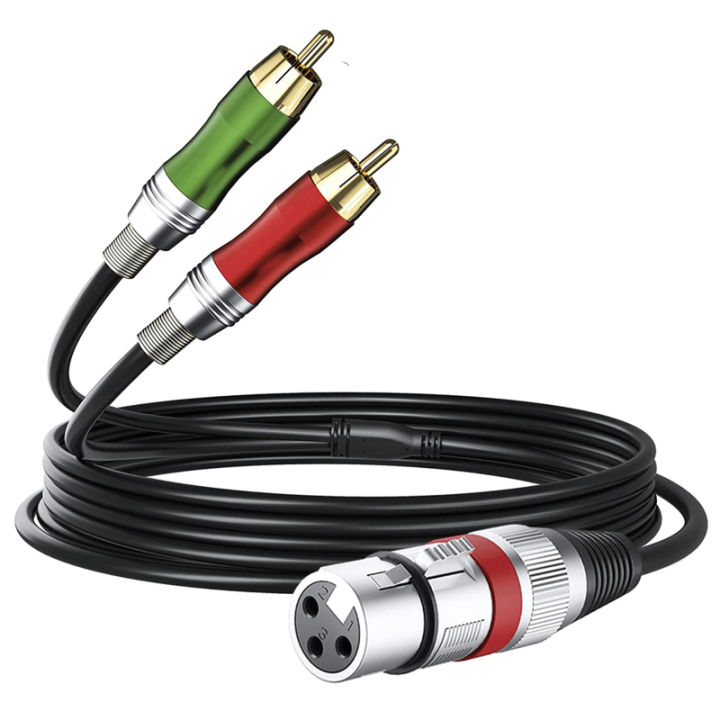 XLR To Dual RCA Plug Audio Cable 2RCA To XLR Male/Female Stereo Hifi ...