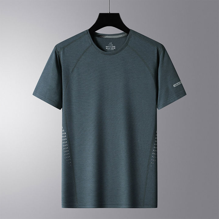 Quick Dry T Shirts Black Grey T-Shirt For Men's 2024 Summer Short ...