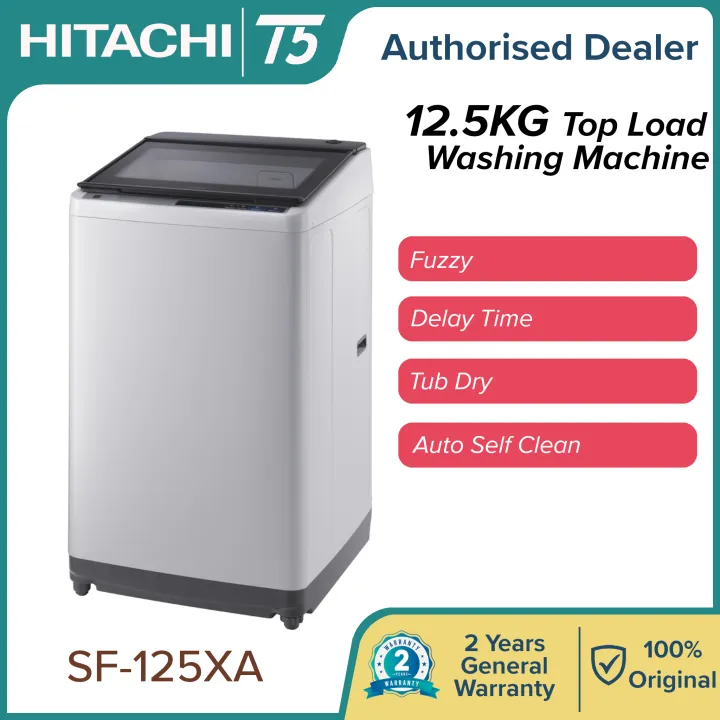 HITACHI 12.5KG Top Load Inverter Washing Machine SF-125XA【 DELIVERY BY ...