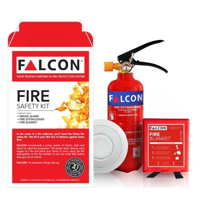 FALCON 3-In-1 Home Fire Safety Kit - (1KG ABC Dry Powder Fire ...