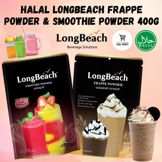 Halal Longbeach Frappe Powder | Long Beach Smoothie Powder 400g | Lazada