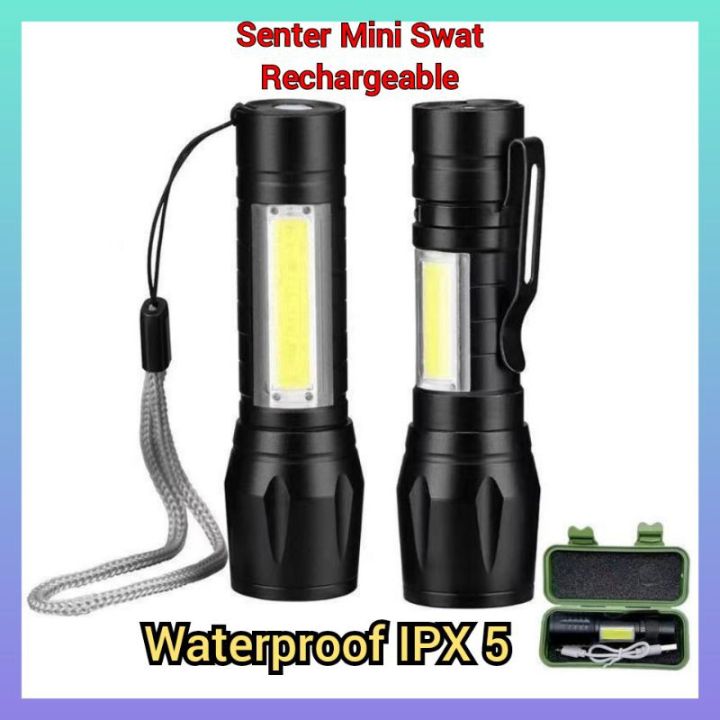 senter mini waterproof anti air untuk camping atau kemah lampu senter ...