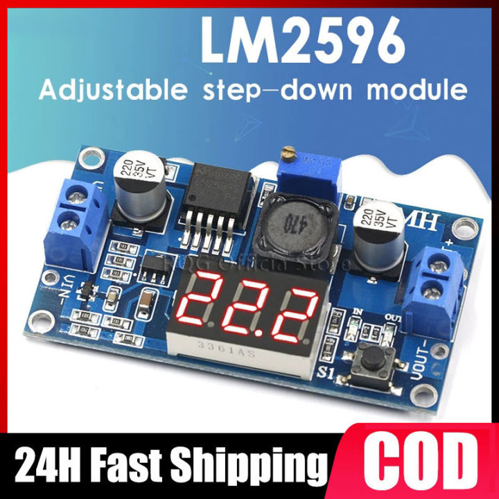 DC-DC Buck Step Down Module LM2596 DC/DC 4.0~40V to 1.25-37V Adjustable ...