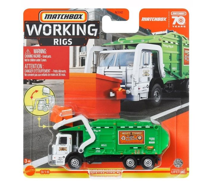 Matchbox Working Rigs 70 Years Special Edition Garbage King XL (N3242 ...