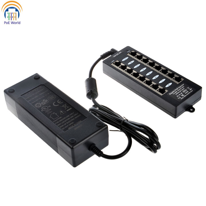 8 Port Gigabit Mode A PoE Injector Passive Patch Panel Multi-port ...