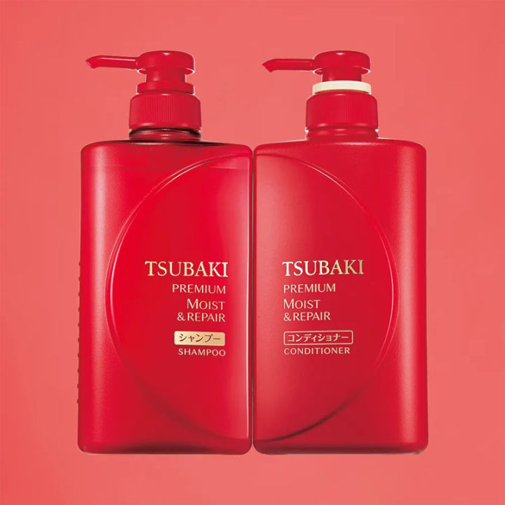 TSUBAKI Premium Moist & Repair Shampoo & Conditioner Pump Pair Set ...