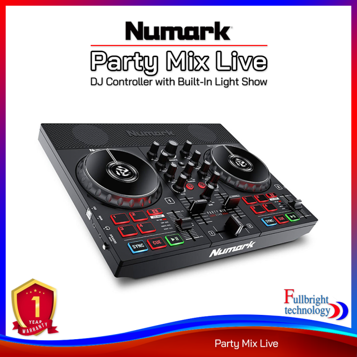 Numark Party Mix Live DJ Controller with Built-In Light Show and ...