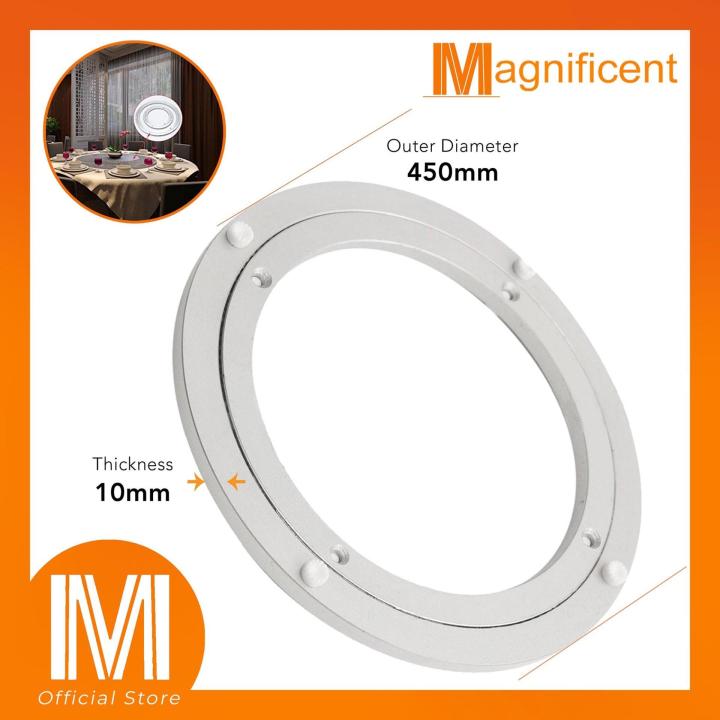 Aluminum Lazy Susan Rotating Turntable Glass Round Dining Table | Lazada PH