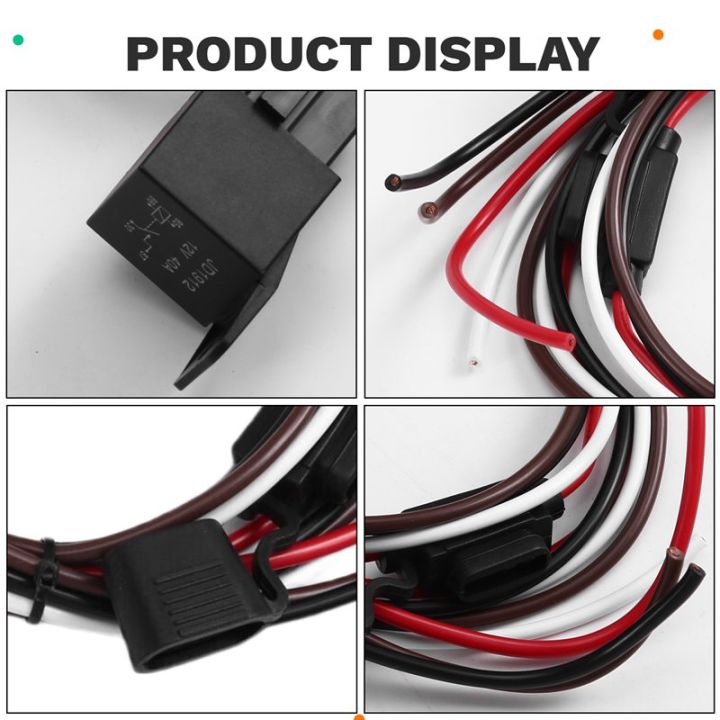 Dual Electric Fan Relay Kit Radiator Electric Cooling Fan Thermostat ...