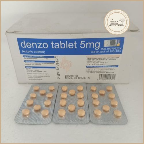 DYNA Denzo Tablet 5mg 10's 炎症性水肿和肿胀 Inflammatory oedema and swelling | Lazada