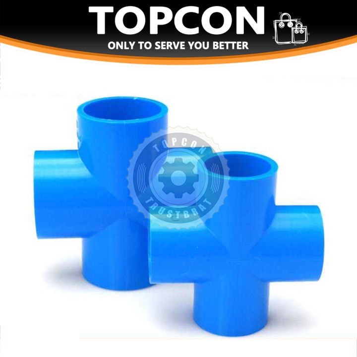 1/2" 3/4'' 1'' PVC Flat Four-Way Water Pipe Fittings | Lazada PH