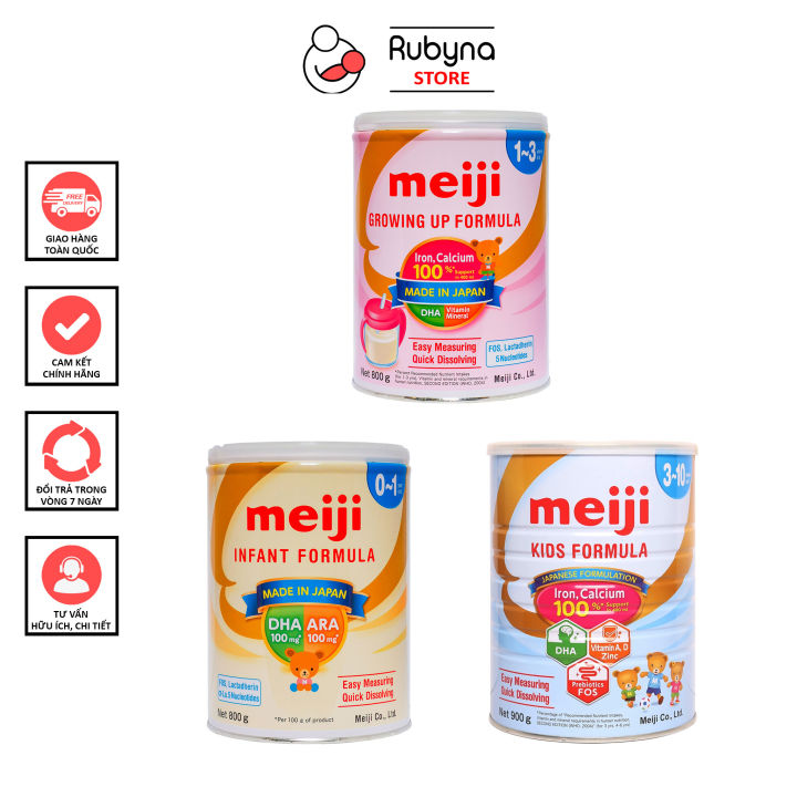 SỮA BỘT MEIJI INFANT/GROWING UP FORMULA 800G - MEIJI KIDS FORMULA 900G ...