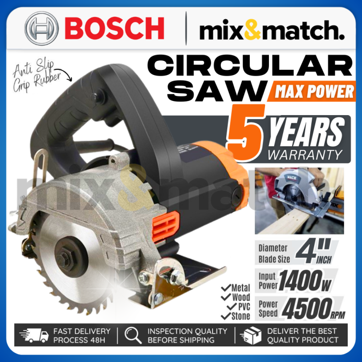 BOSCH 2200W Circular Saw Tile Cutter Saw Machine 4 inch Wood Working ...