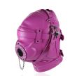Cosplay Leather Full Face Head Cover Punk Style Patent Leather Mask ...