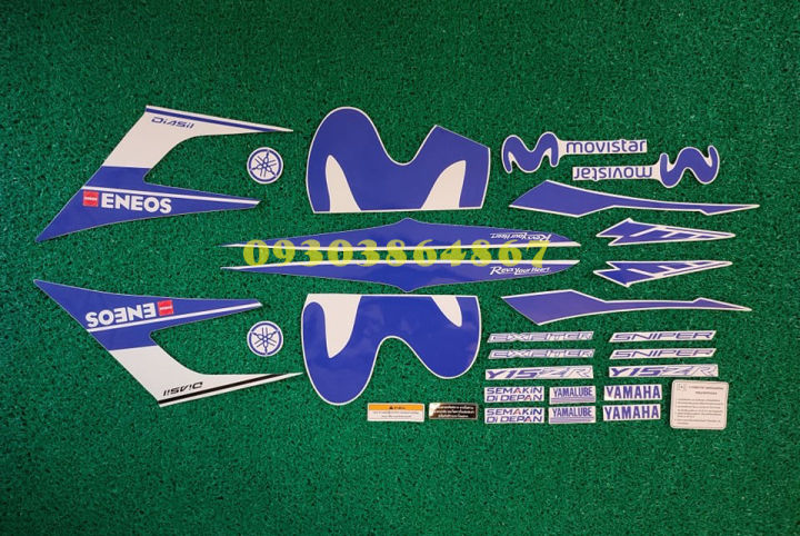 SNIPER Mx150 MOVISTAR SILVER/BLUE Stock Decal/Sticker | Lazada PH