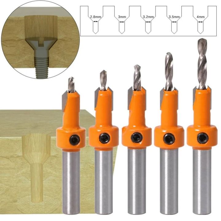 YINGGI Sink hole Counter sink Drill Bit Step Hole Punch Counter sinking ...
